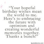 Birthday Wishes Reply Messages - QuoteMantra