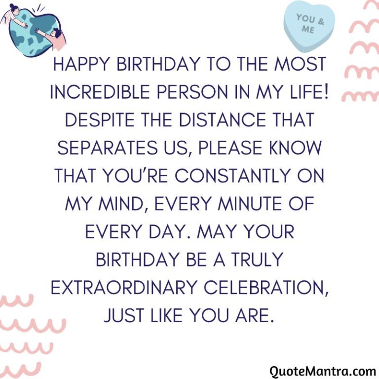 Love Across Miles: Emotional Birthday Wishes for Long Distance ...