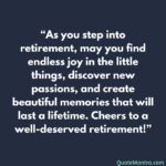 Heartfelt Retirement Wishes to Celebrate a Life of Hard Work - QuoteMantra