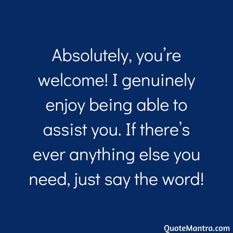 You Are Welcome Message - QuoteMantra