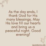 Good Evening Prayer Messages - QuoteMantra