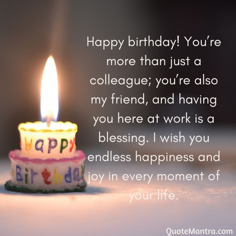 Birthday Wishes for Colleagues - QuoteMantra