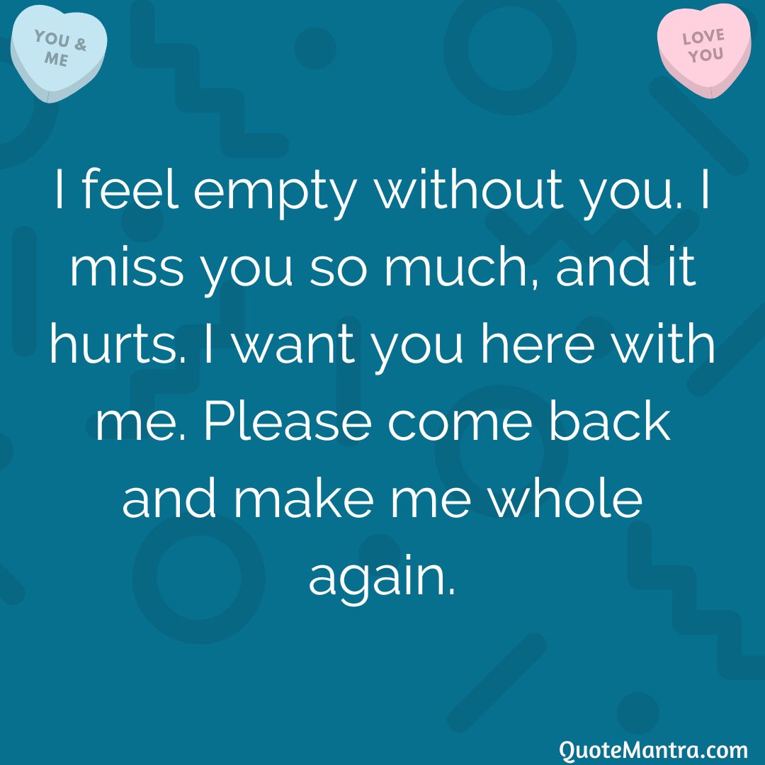 Missing You Messages for Him - QuoteMantra