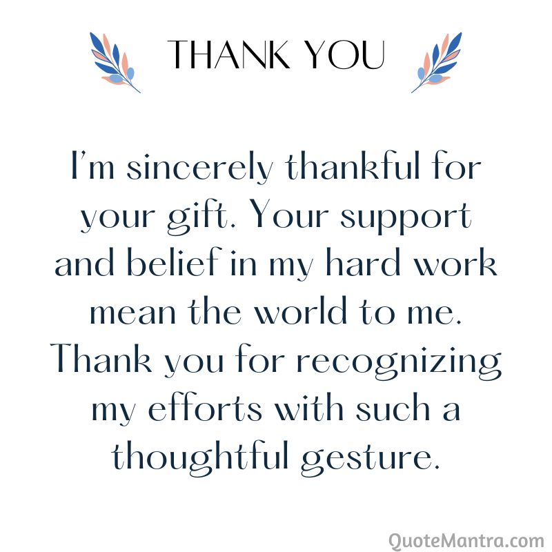 Thank you Message for Gift - QuoteMantra